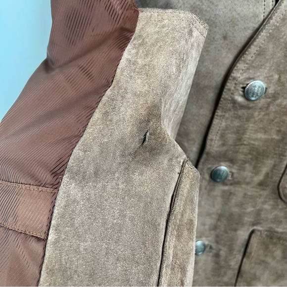 J. Riggins | Jackets & Coats | J Riggins Brown Suede Vest Leather Retro ...